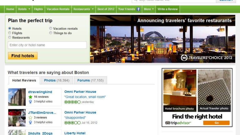 TripAdvisor airs first TV ads