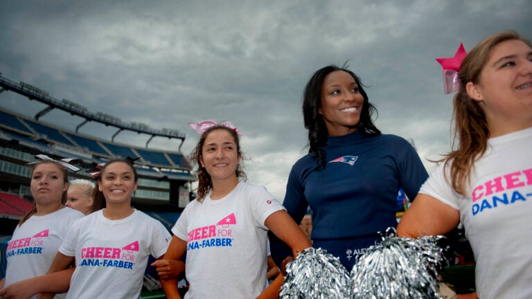 Patriots cheerleaders kick off Dana Farber fundraiser
