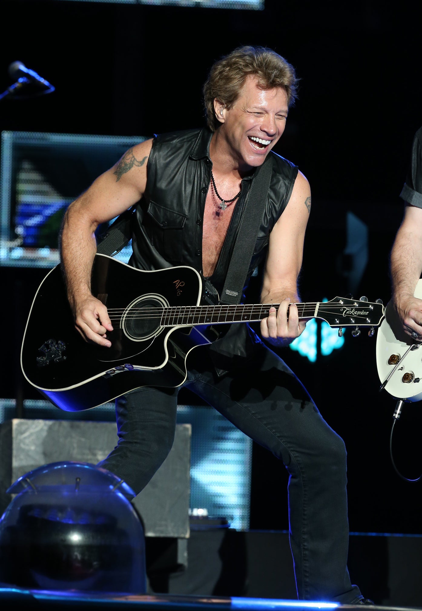 Jon Bon Jovi is all smiles at Gillette