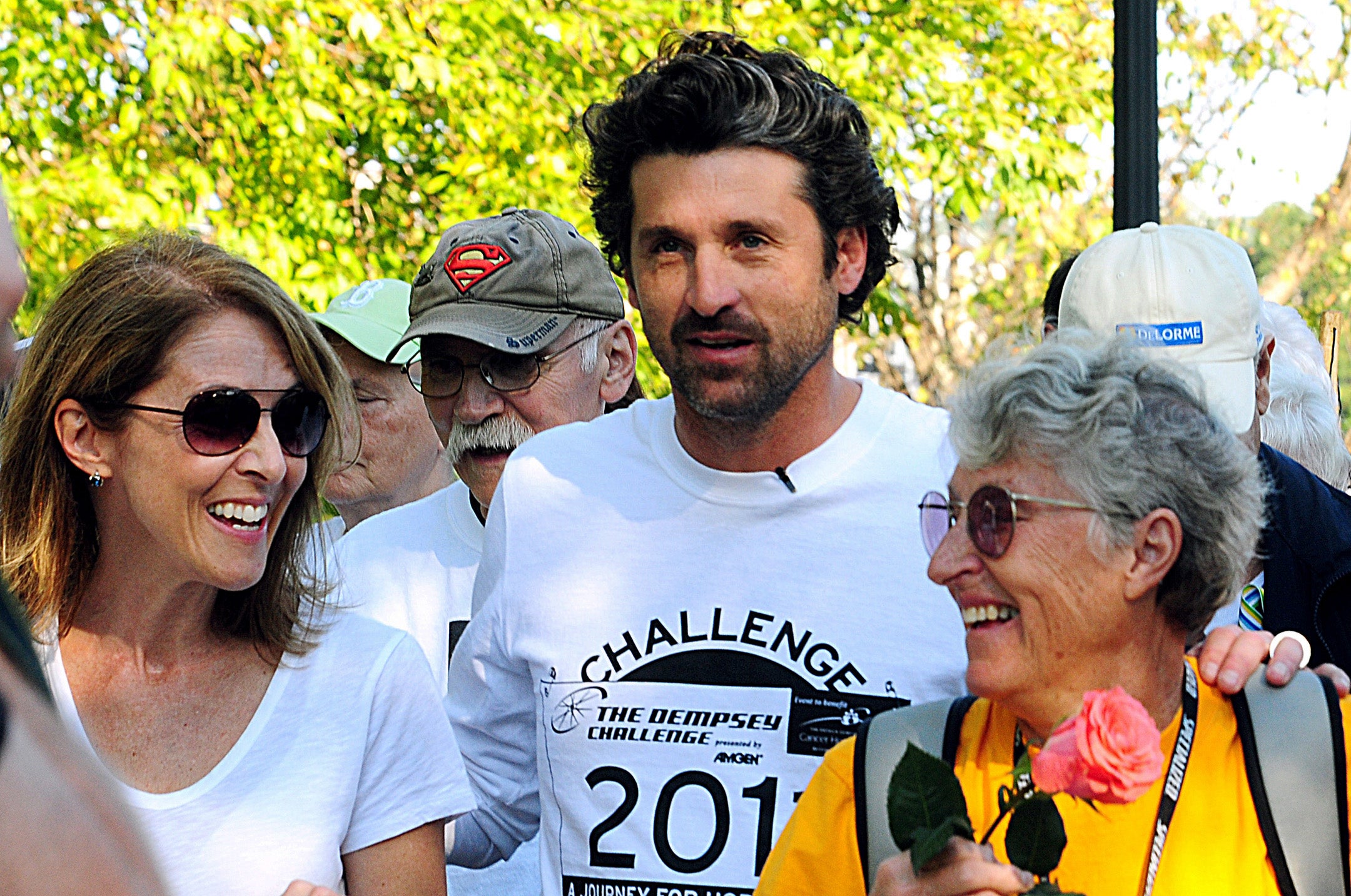 Patrick Dempsey (and his mom) at the Dempsey Challenge