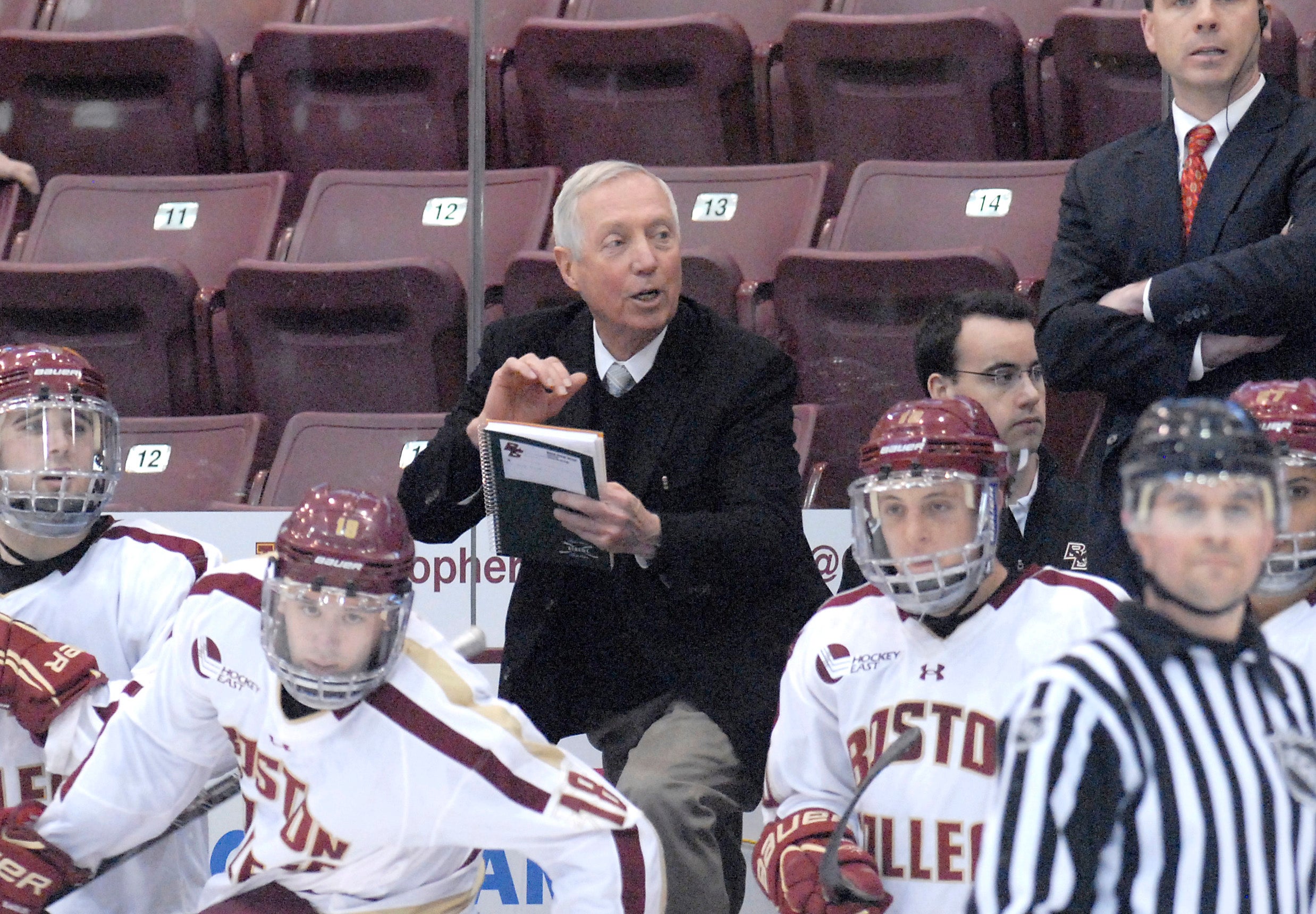 BC hockey coach Jerry York sets mark for Division 1 victories
