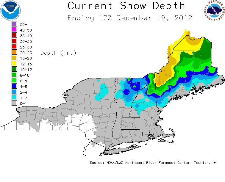 Northern Maine blanketed with more than 18 inches of snow