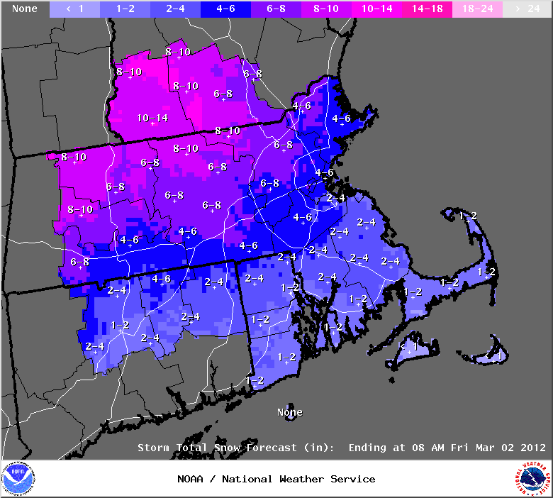 Eastern Massachusetts could see 6 inches of snow; up to 10 expected in ...
