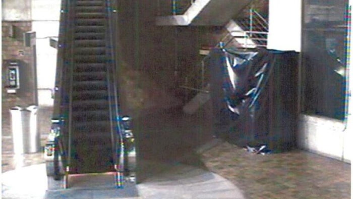 Man survives 20-foot fall off escalator