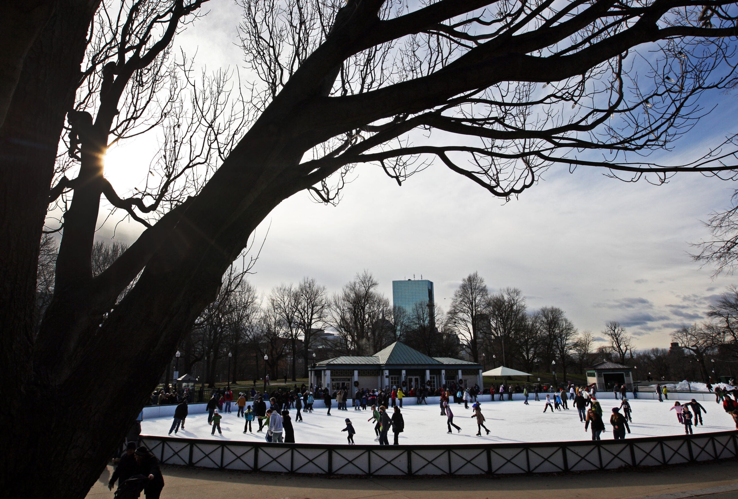 Boston Common’s Frog Pond Skating Rink Opened Saturday