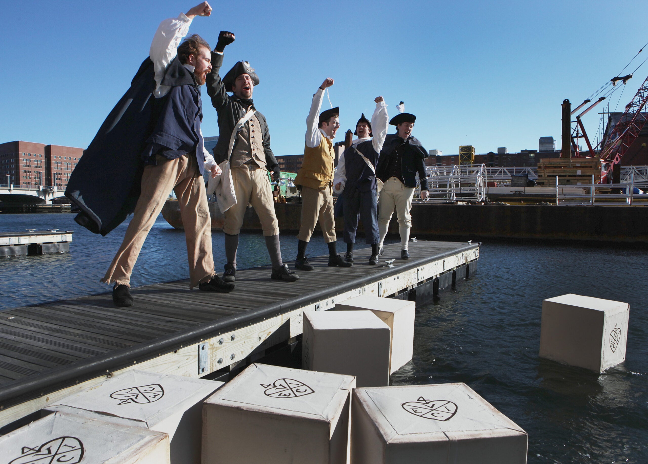 Reenacting the original Tea Party