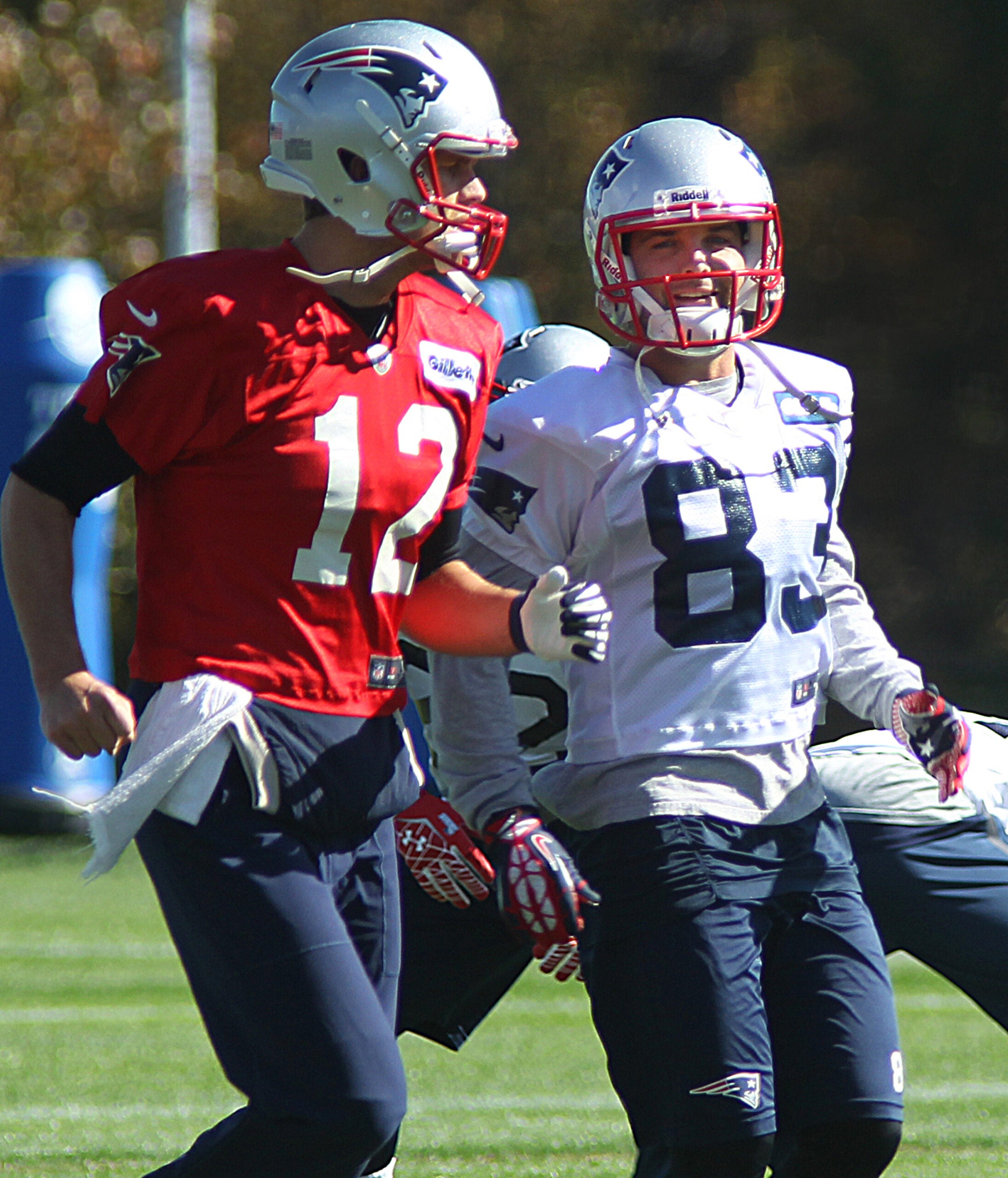 Even at work, Wes Welker is frequently at play