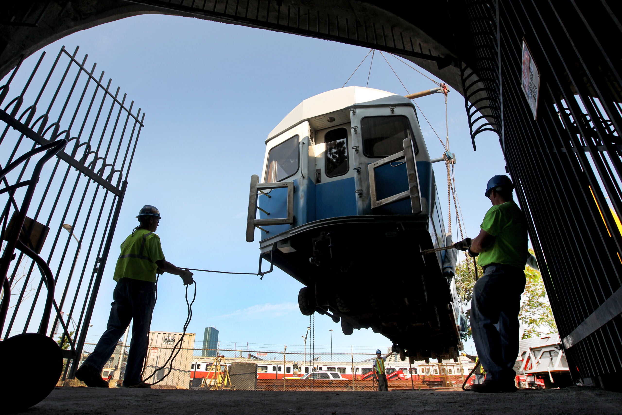 Subway car is added to MBTA underground training facility for emergency ...