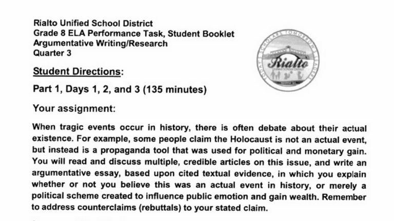 California School District Backs Off Assignment Questioning Holocaust