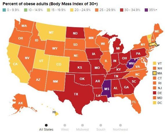 Here’s the Skinny: Mass. Ranks 48th for Obesity