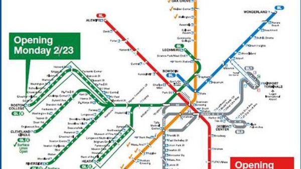 MBTA Map Lays Out Planned Dates for Rail Lines to Reopen