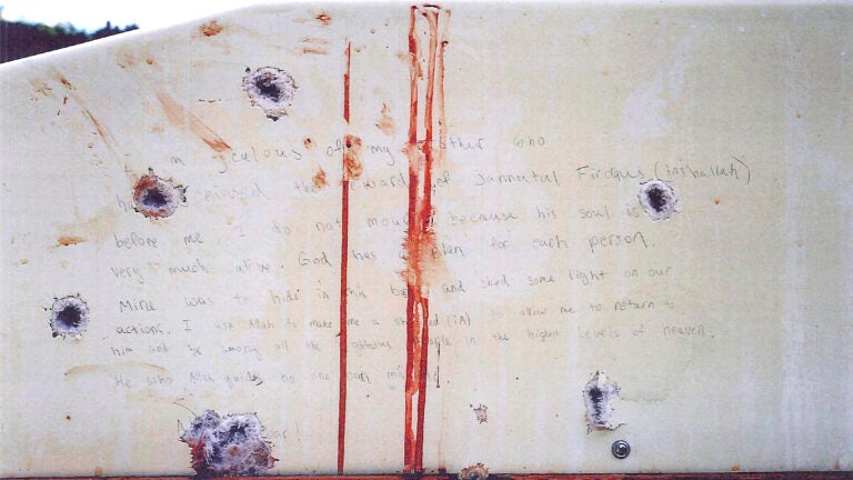 Here’s the Note Dzhokhar Tsarnaev Wrote Inside the Boat Where He Was ...