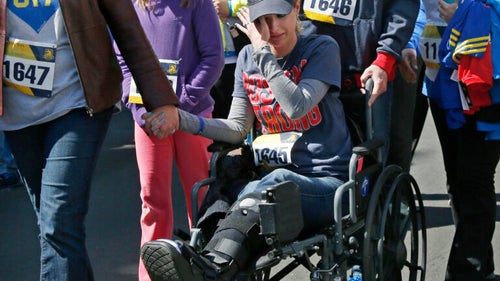 Boston Marathon bombing survivor Rebekah Gregory celebrates her 1 year ...