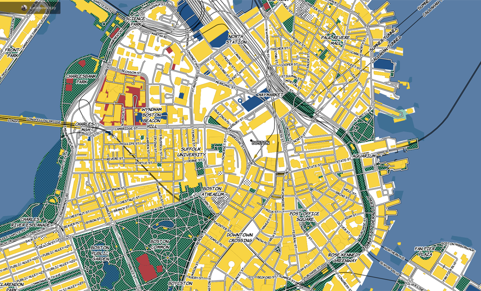 What Boston neighborhood maps would look like if Roy Lichtenstein ...