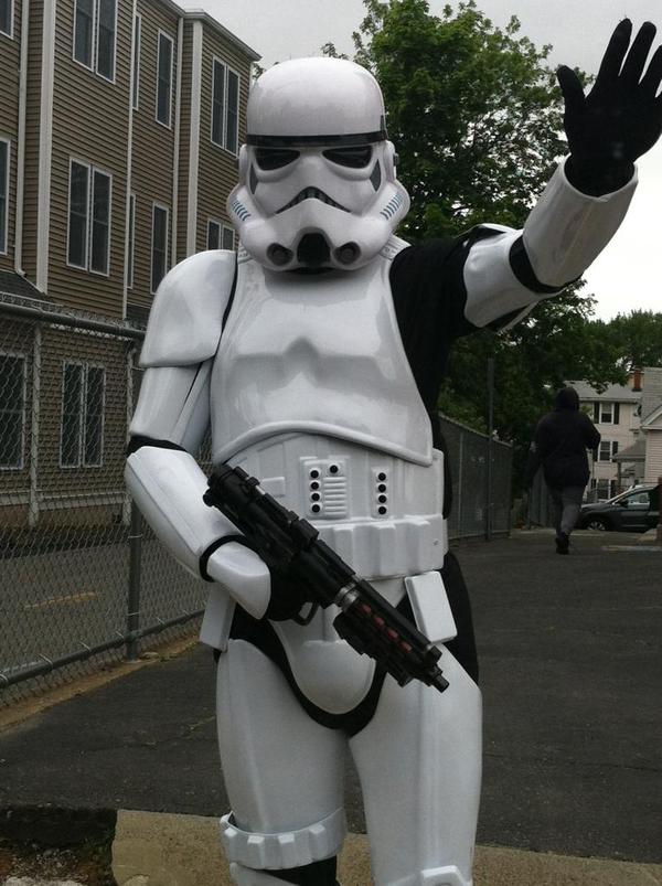 Stormtrooper invades school zone, gets arrested
