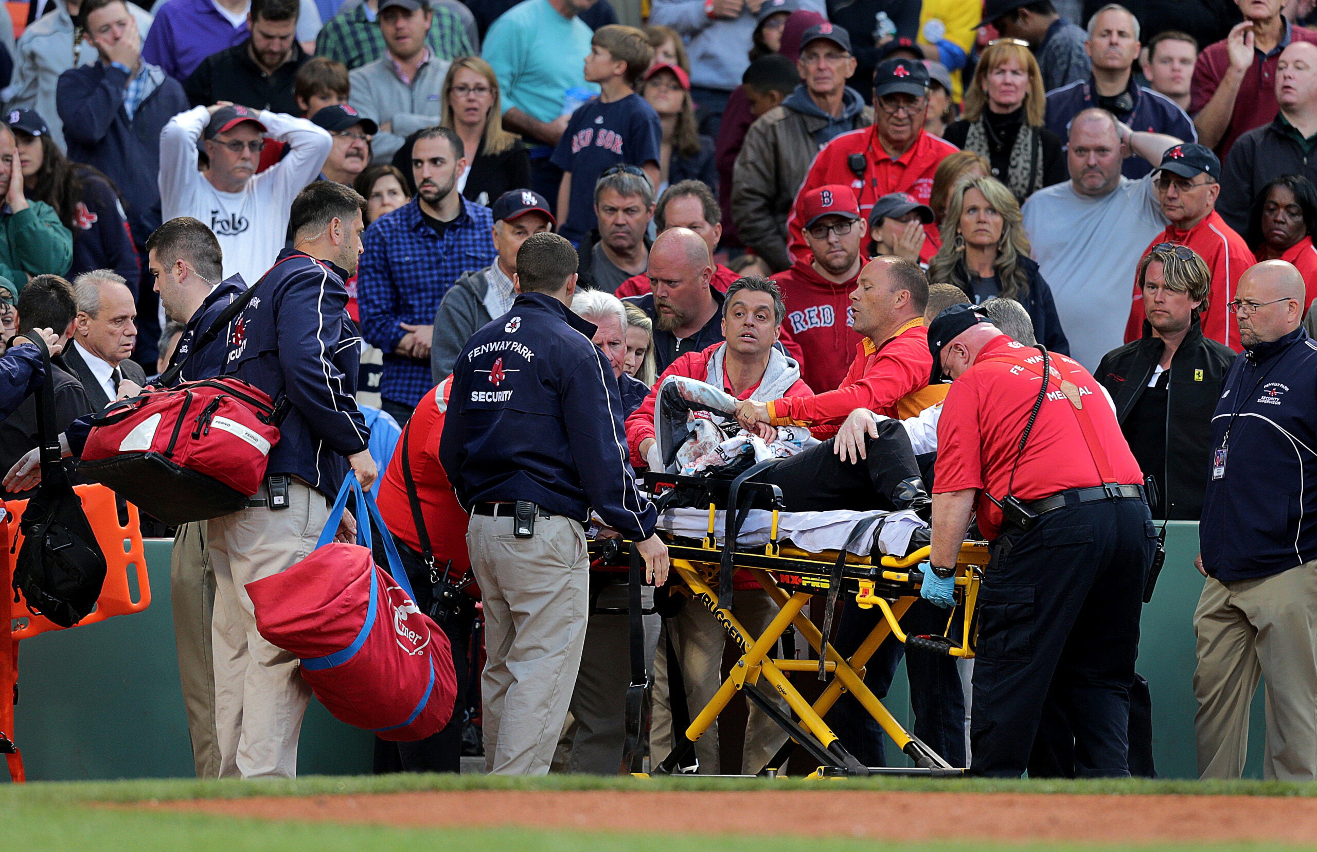 MLB, Red Sox to ‘re-examine’ fan safety following broken bat injury