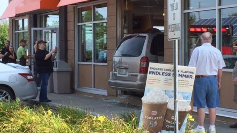 This minivan plowed through a Dunkin’ Donuts in Maine