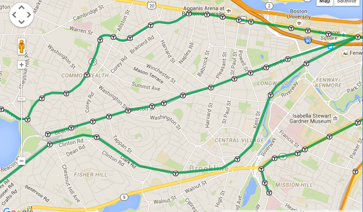 This geographically accurate MBTA map shows its many twists and turns