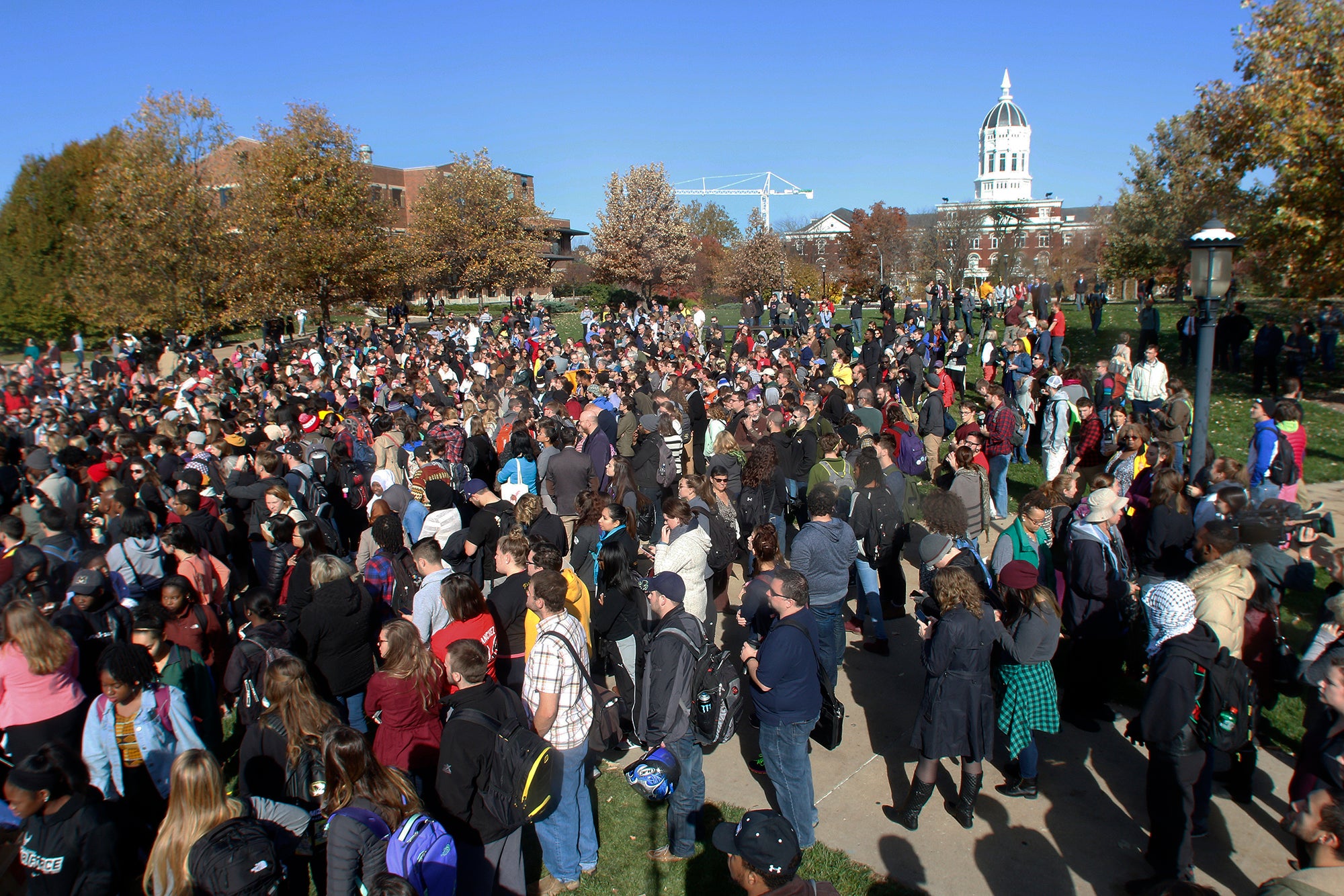 Hundreds of Smith College students walk out of class to protest racism