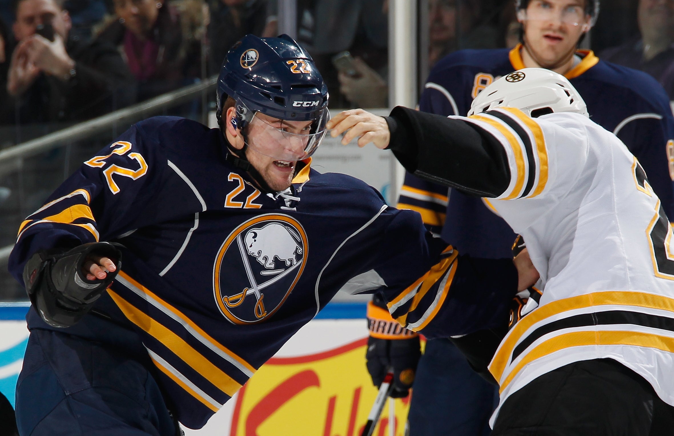 Watch Max Talbot get in his first fight as a member of the Bruins