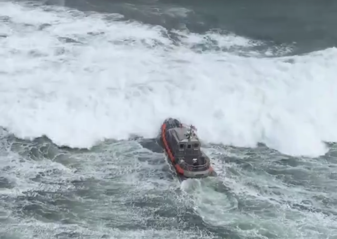 Watch this Chatham Coast Guard crew get rocked by waves