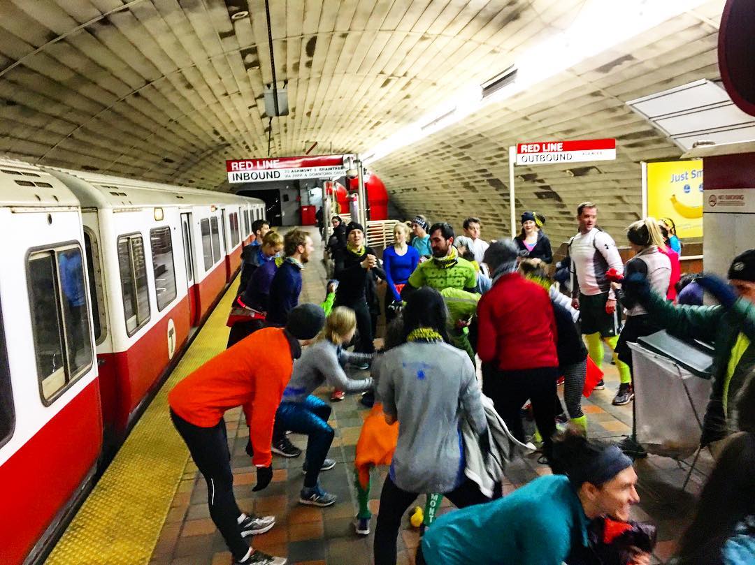More than 150 people took over the Red Line today for an epic early ...