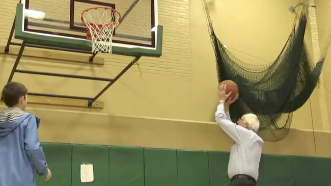 Bernie Sanders celebrated NH primary win by playing basketball with his ...