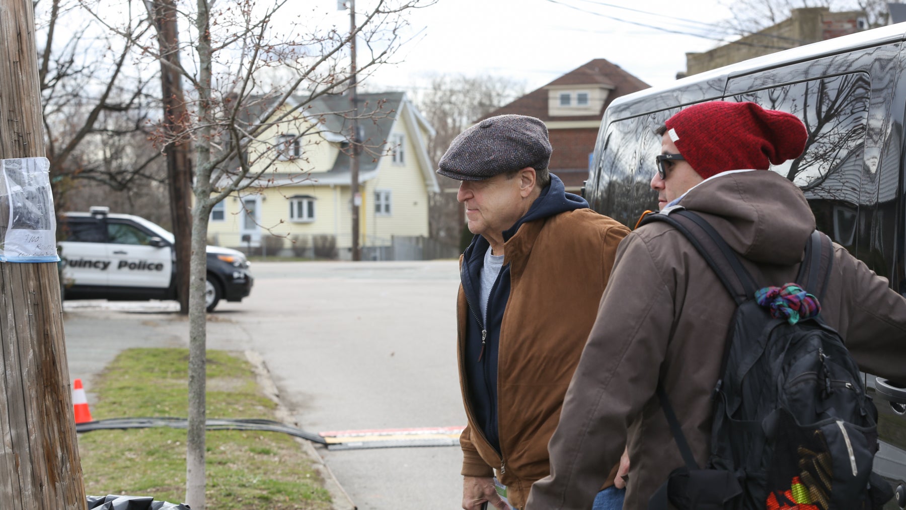 John Goodman spotted on the set of Patriots' Day in Quincy