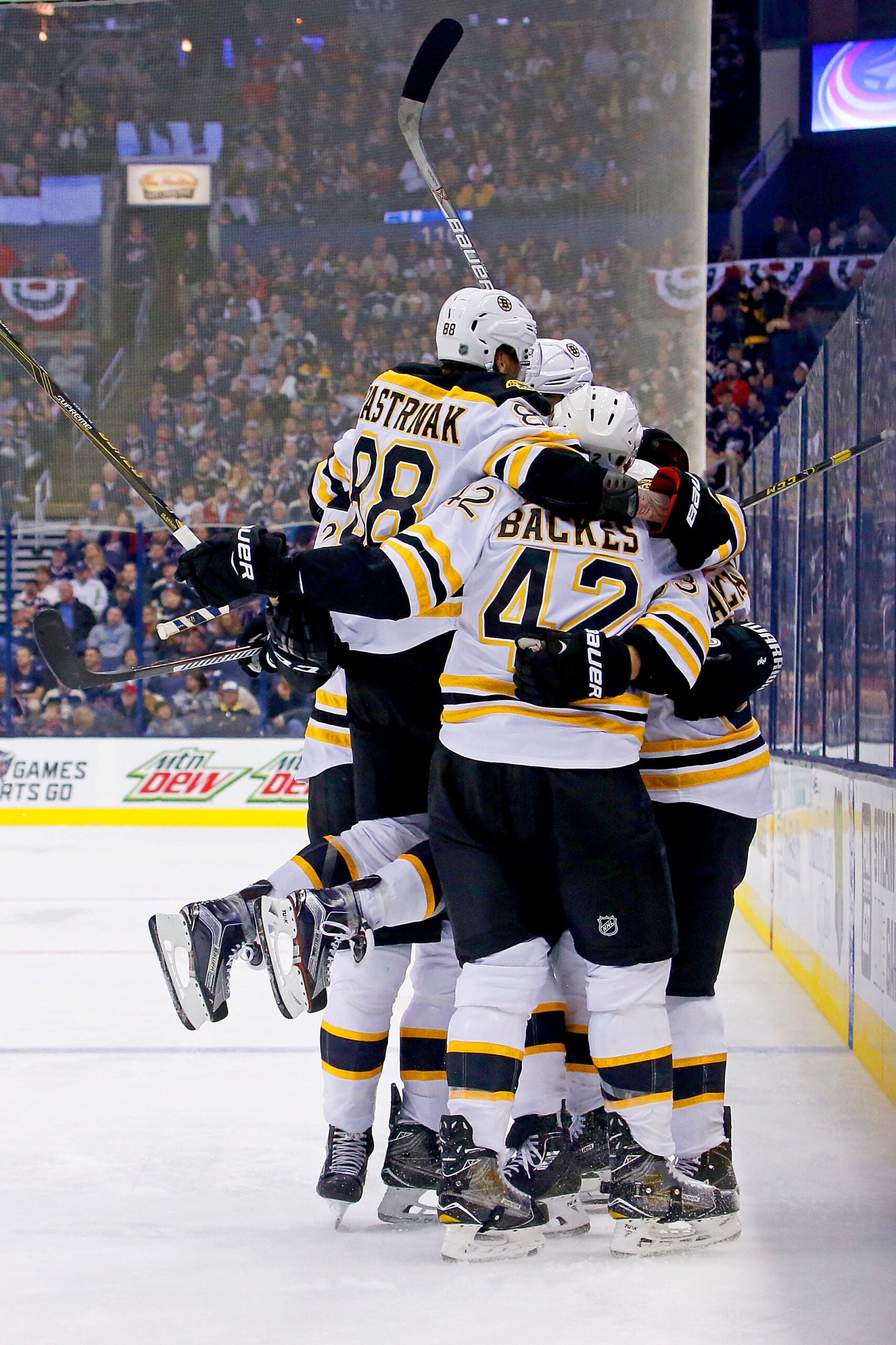 Watch all six Bruins goals from their season-opening win