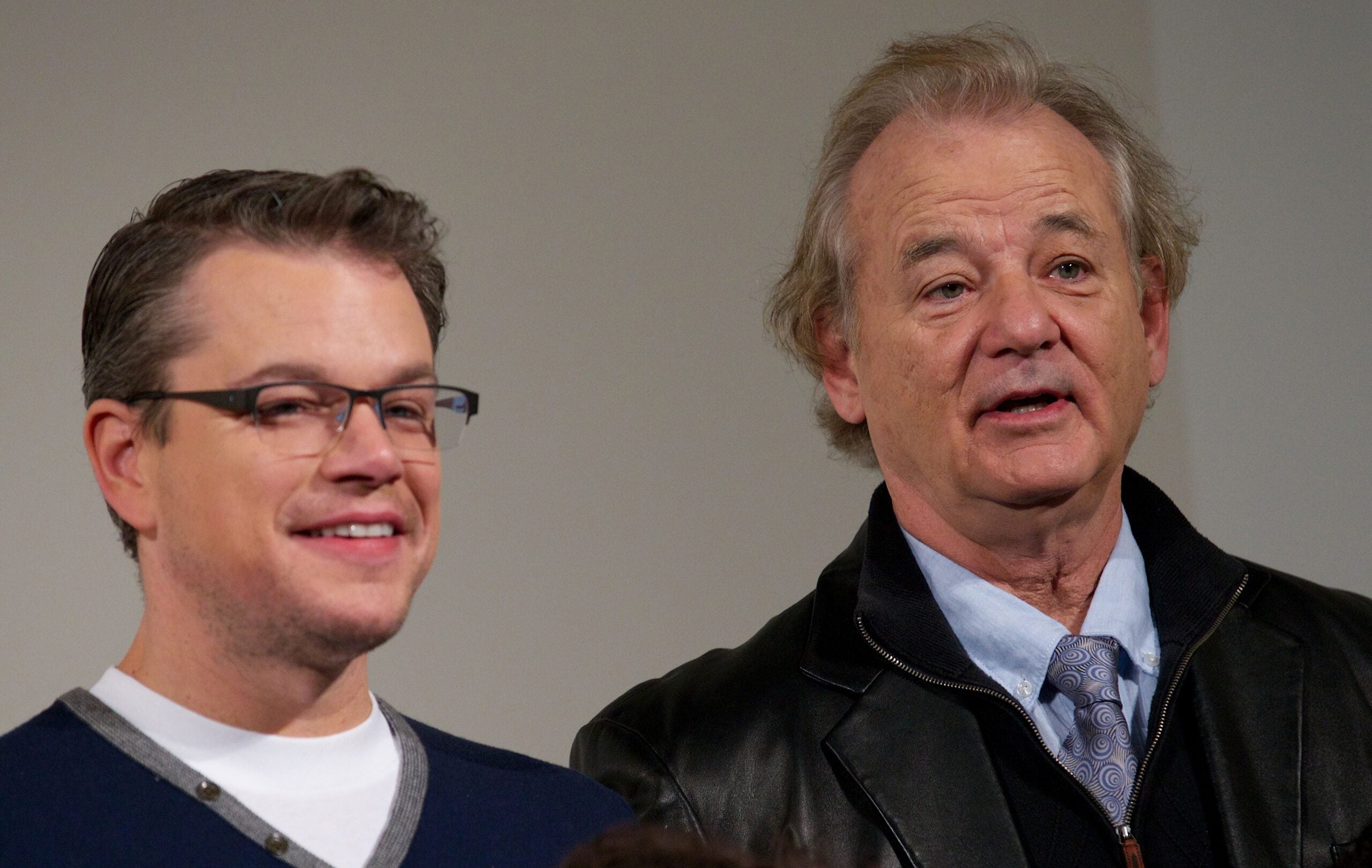 Damon and ‘Monuments Men’ costars pose at the National Gallery