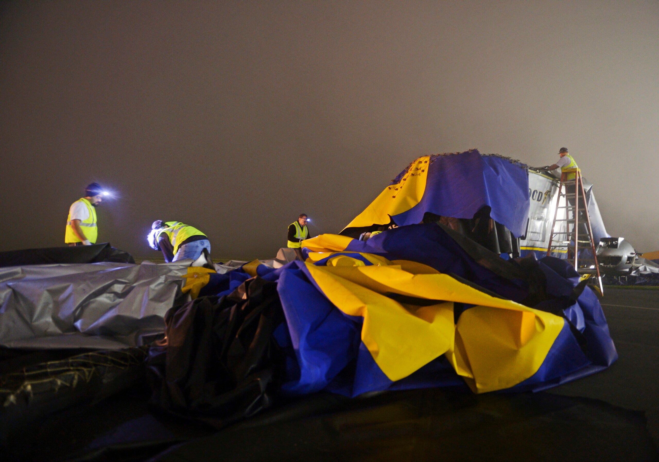 Goodyear deflates blimp, but keeps familiar form in flight