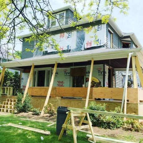 By Design (Part III): New siding goes on, old porch rebuilt