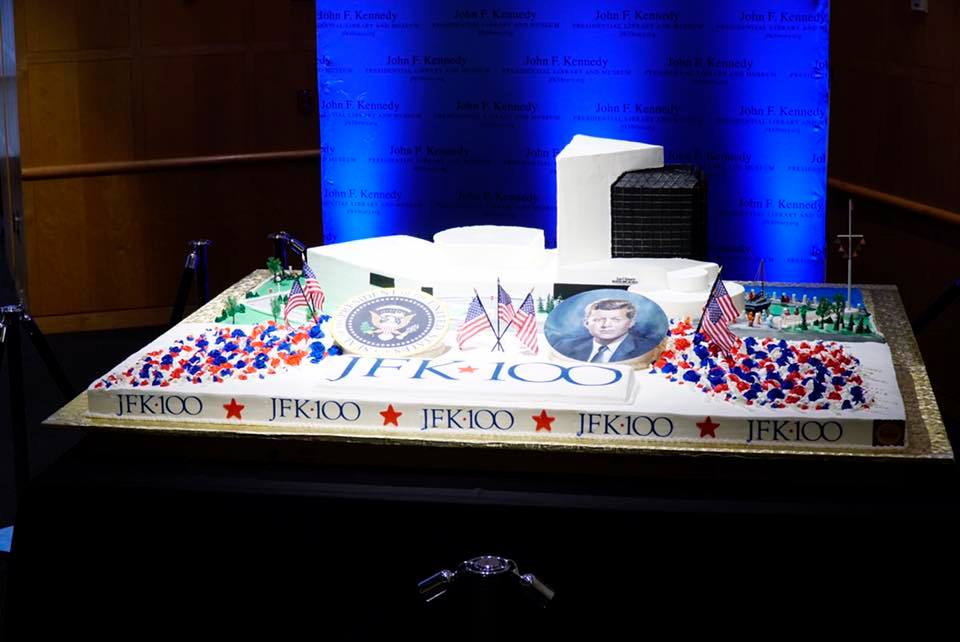 For JFK's 100th birthday, a local baker made a massive 540-pound cake