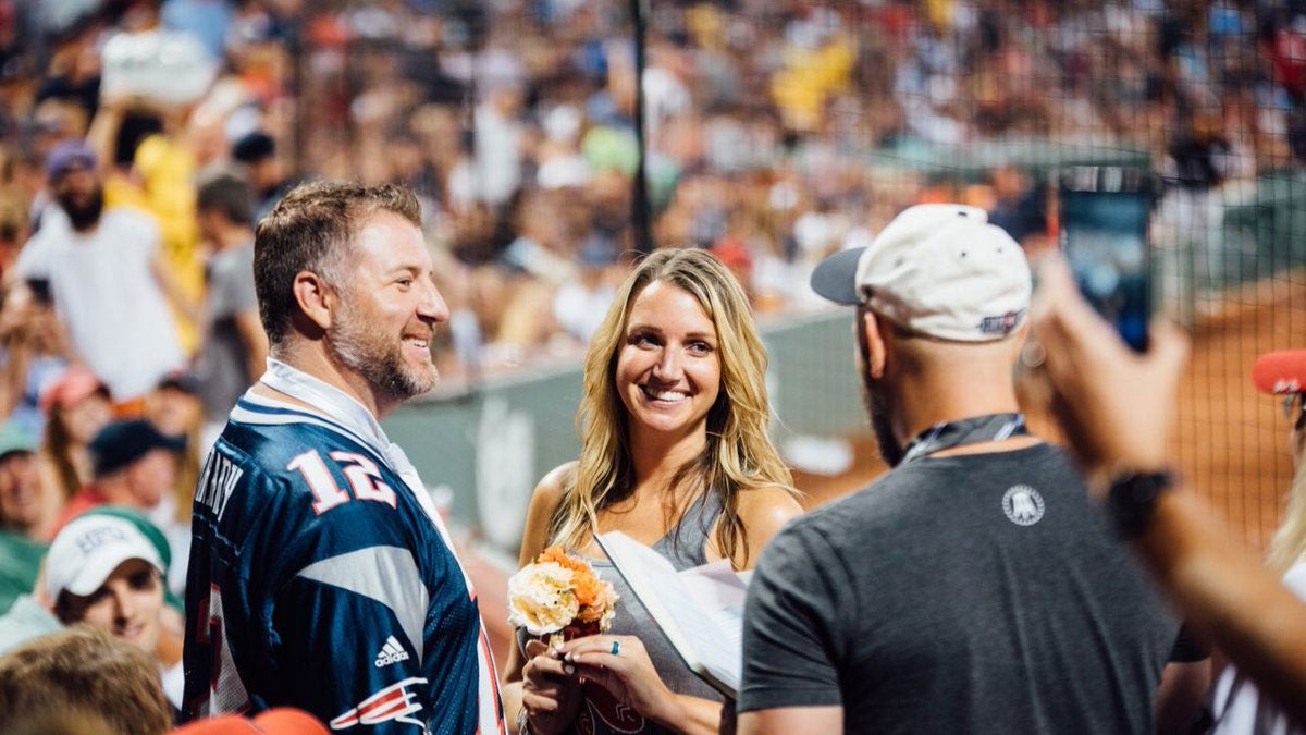 Getting engaged at Fenway Park is so last season. This couple got ...