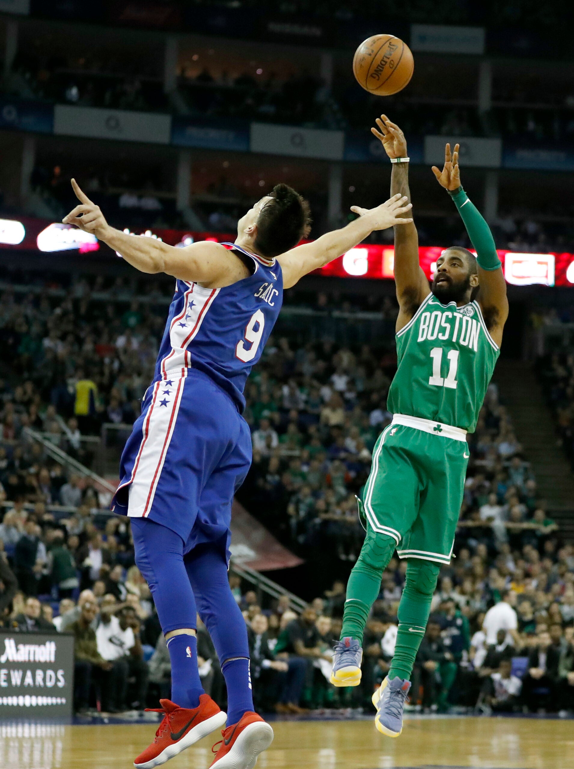 Celtics overcome 22-point deficit to beat 76ers in London