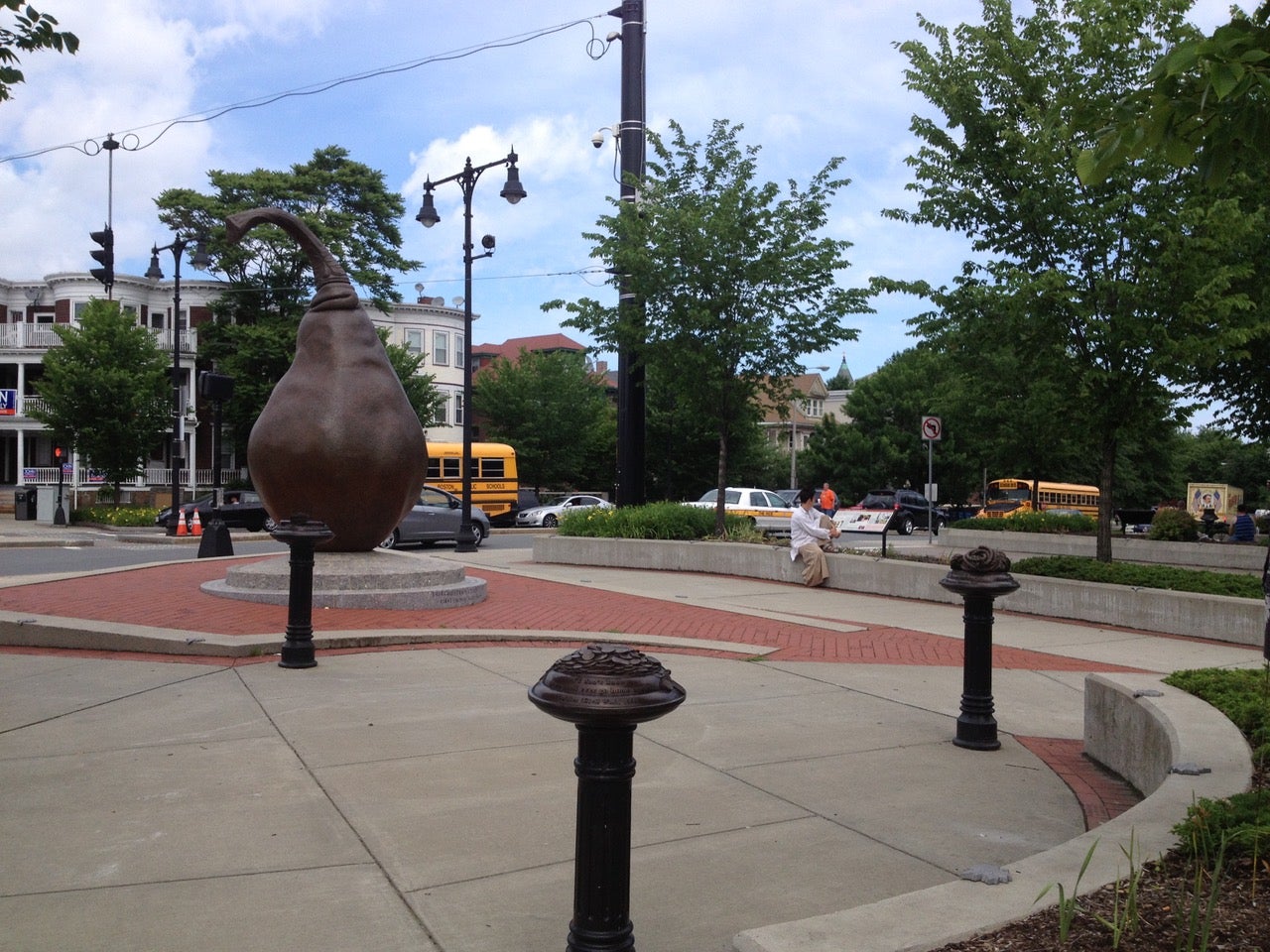Here’s why there’s a sculpture of a triple-decker in Dorchester