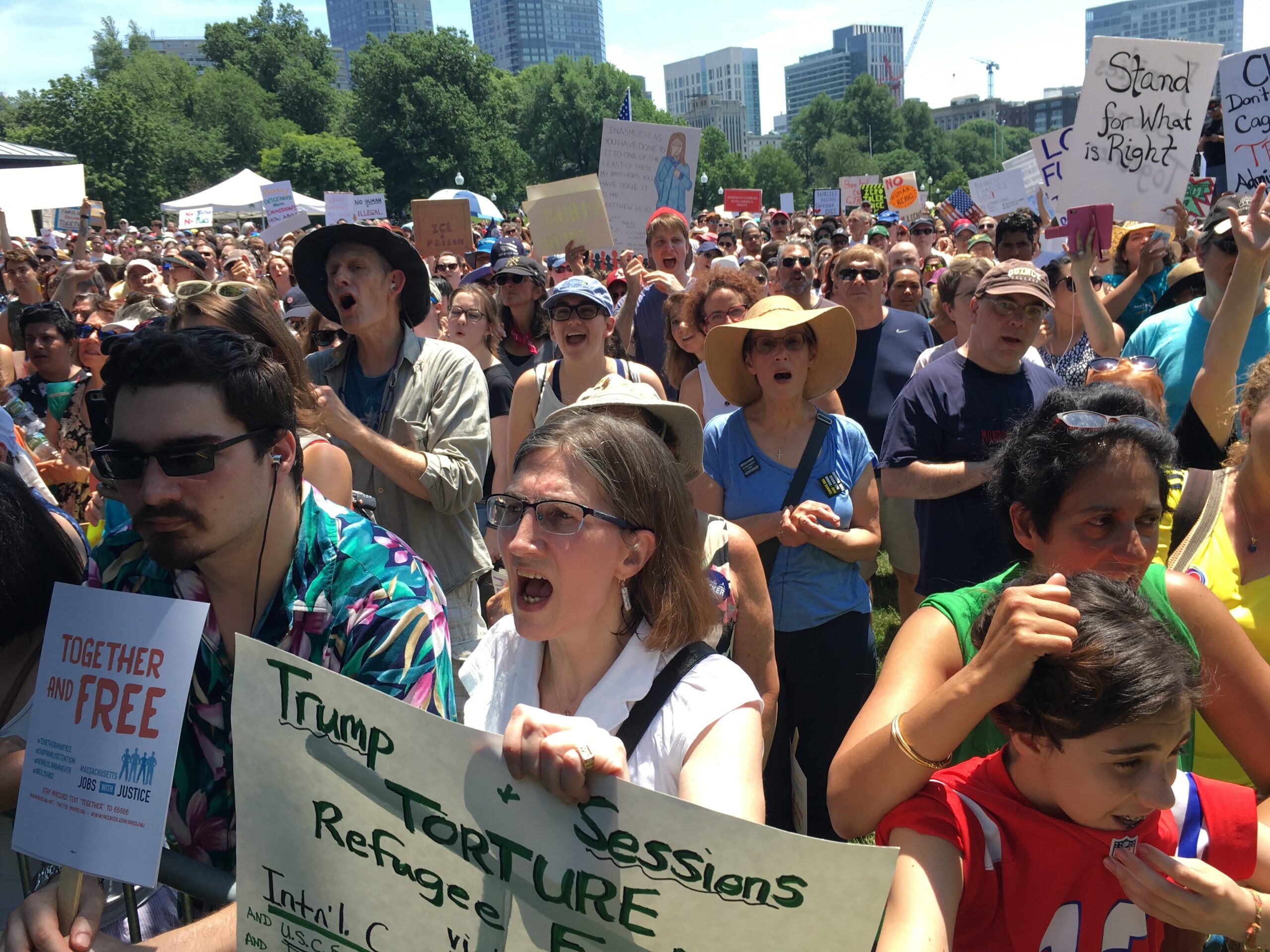 ‘America can’t do this.’ Protesters blast separation of families