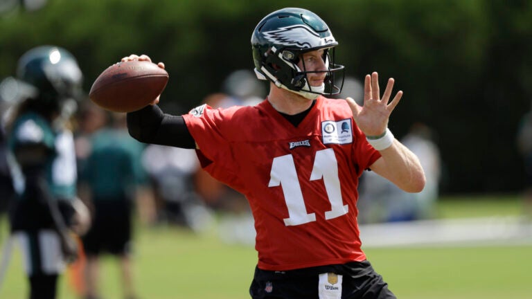 Carson Wentz weds girlfriend in lakeside ceremony