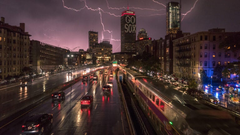 Here's the story behind that lightning-filled photo of the 'Go Sox ...