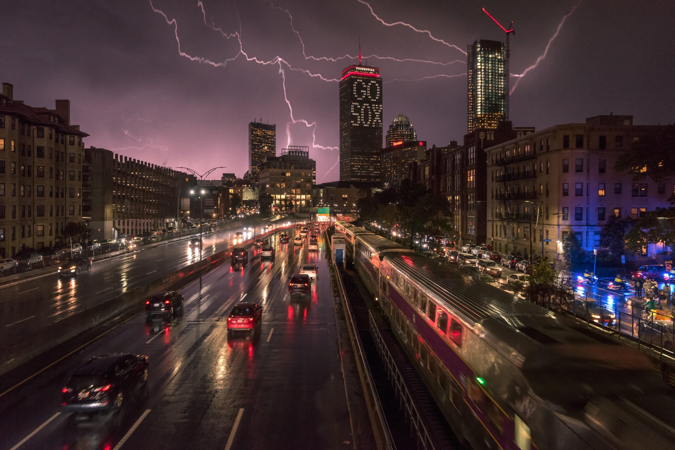 Here's the story behind that lightning-filled photo of the 'Go Sox ...