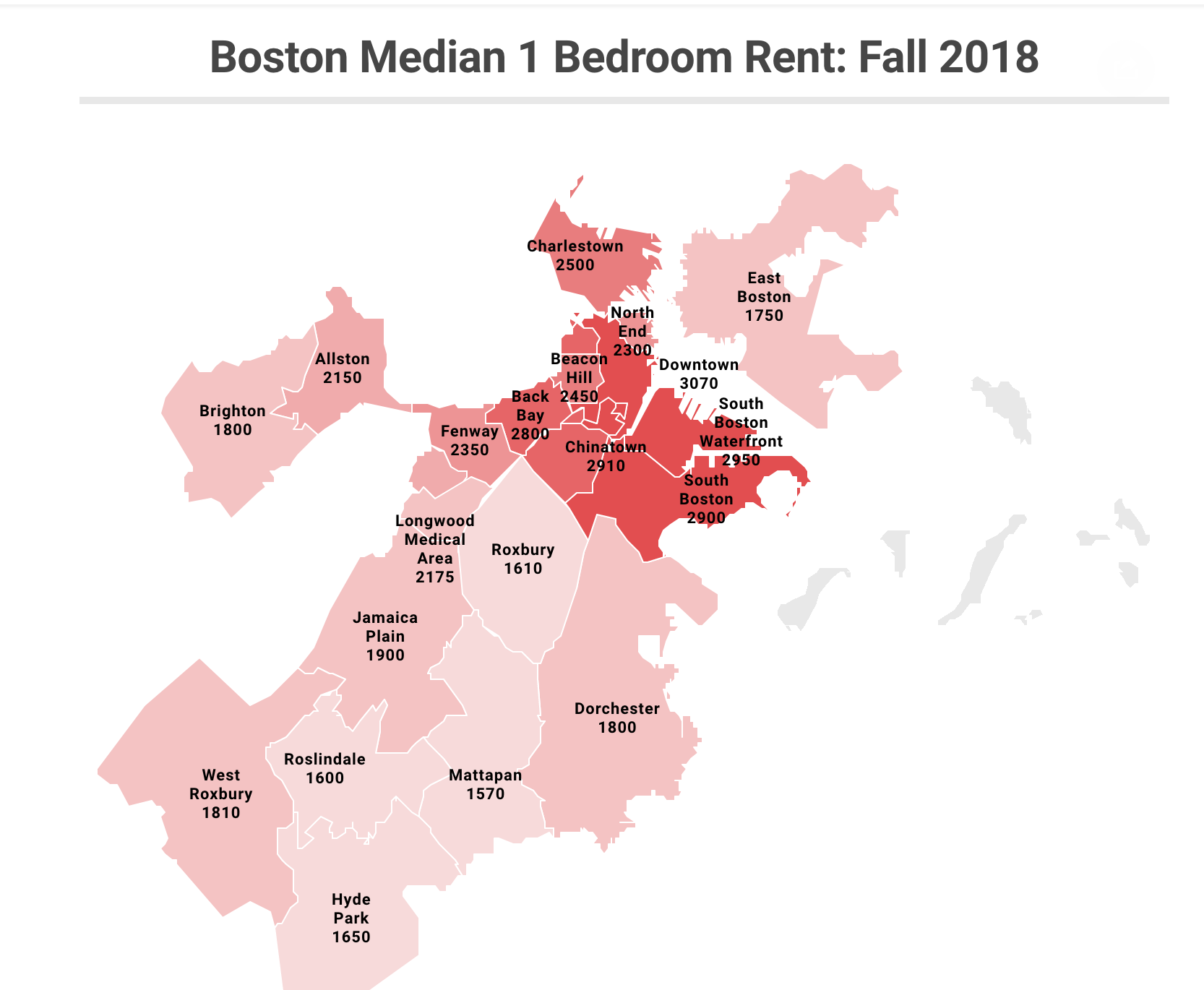 Here's what it cost to rent a one-bedroom in Boston in October