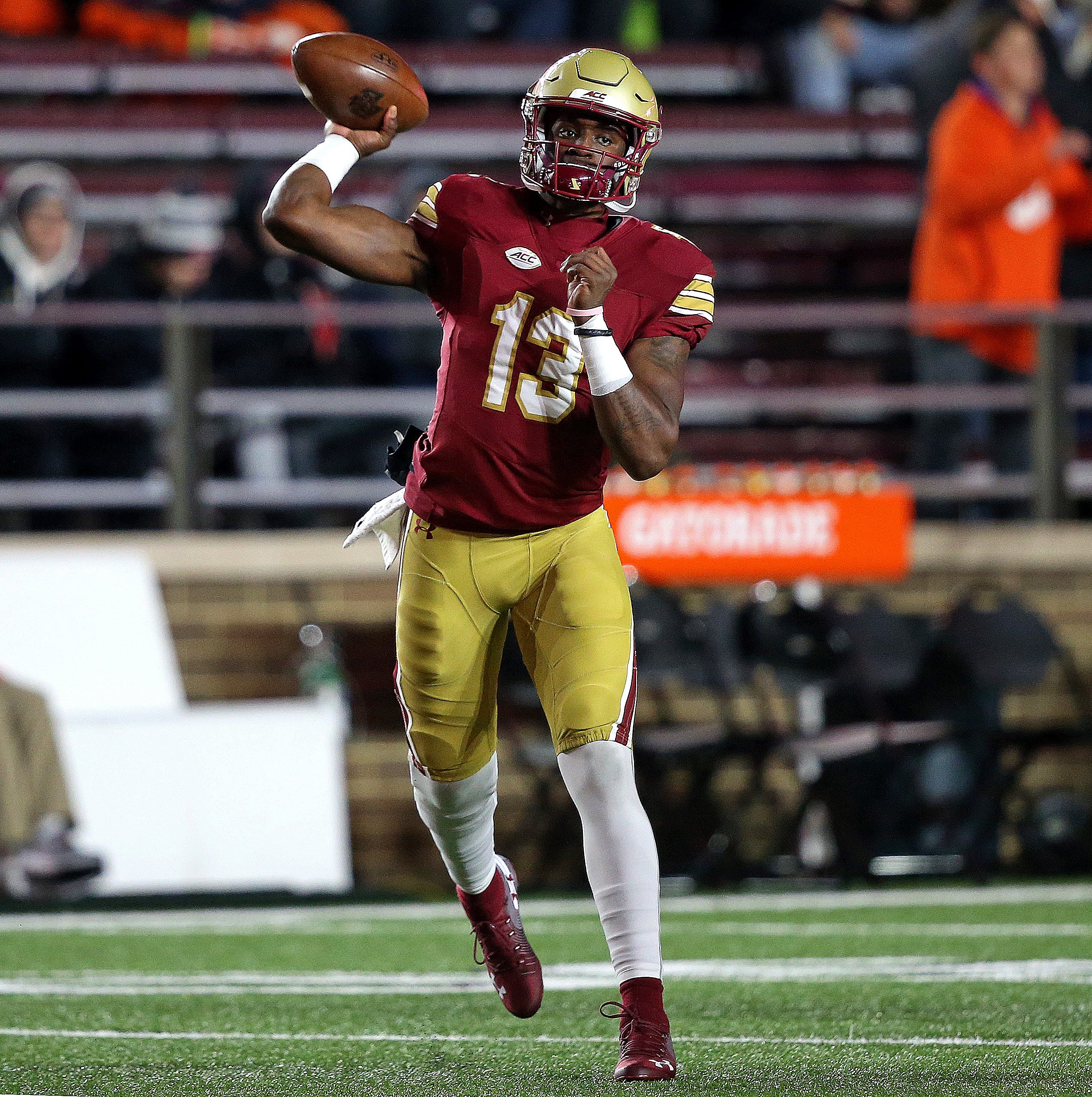 Boston College QB Anthony Brown leaves Clemson game in 1st quarter