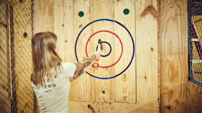The Boston area's first ax-throwing bar is officially opening