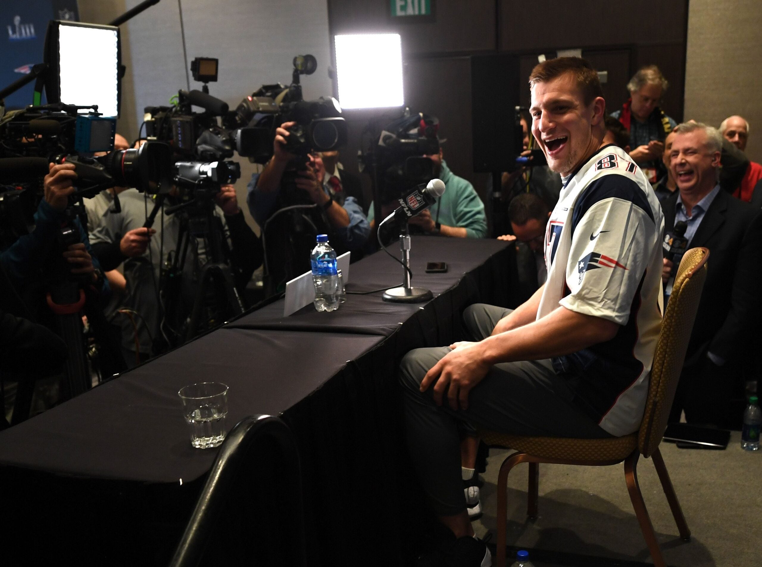 Rob Gronkowski brings the party to the Super Bowl once again