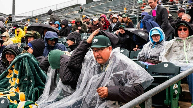 The first spring training game of the year got rained out