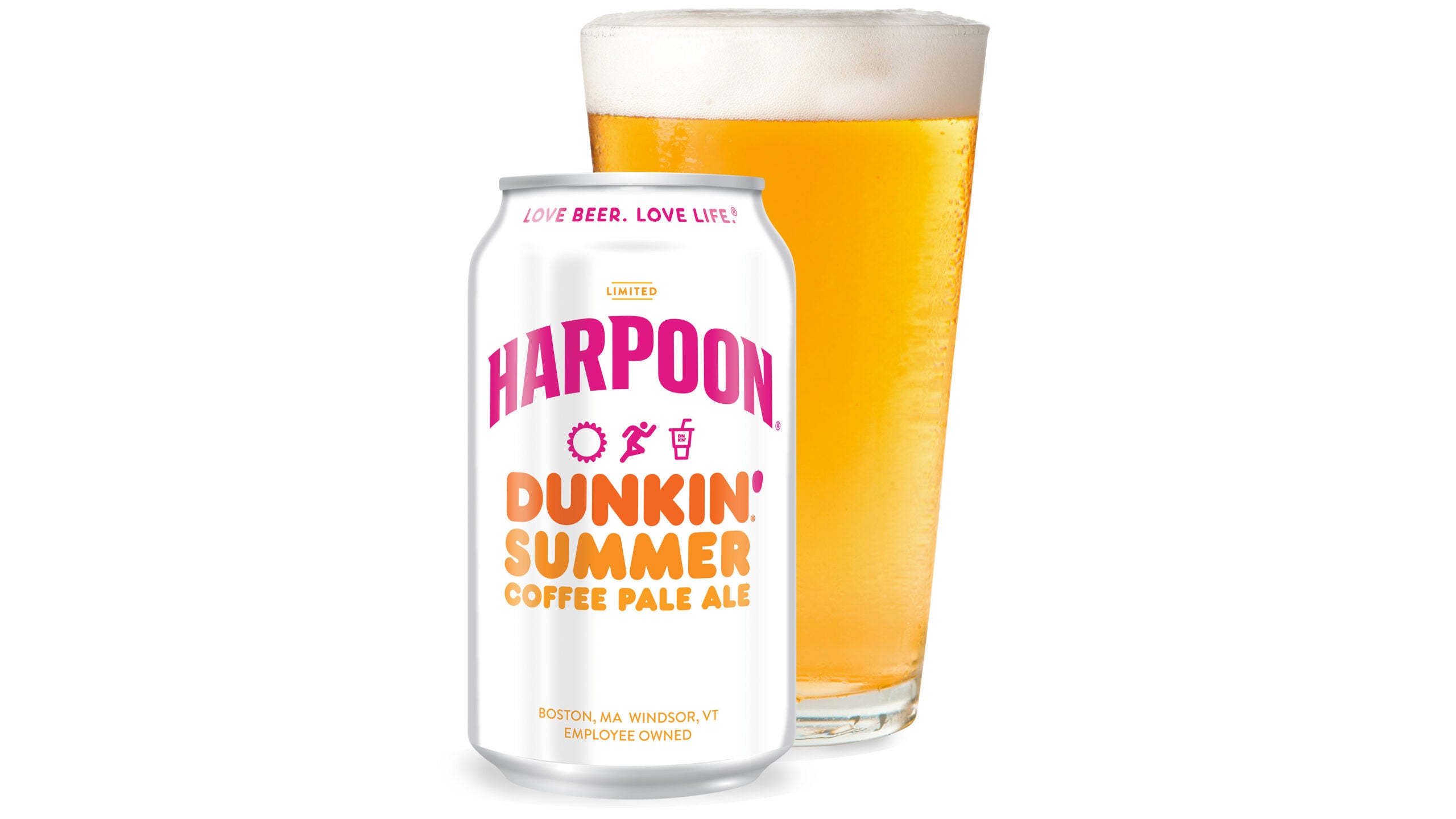 Harpoon and Dunkin' teamed up to create an iced coffee-inspired beer