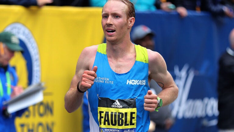 Scott Fauble had a pinch-me moment during his first Boston Marathon