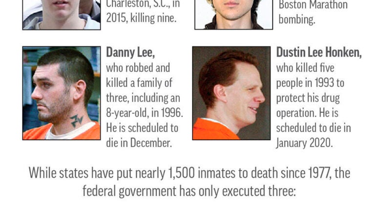 A look at the 5 federal death row inmates facing execution