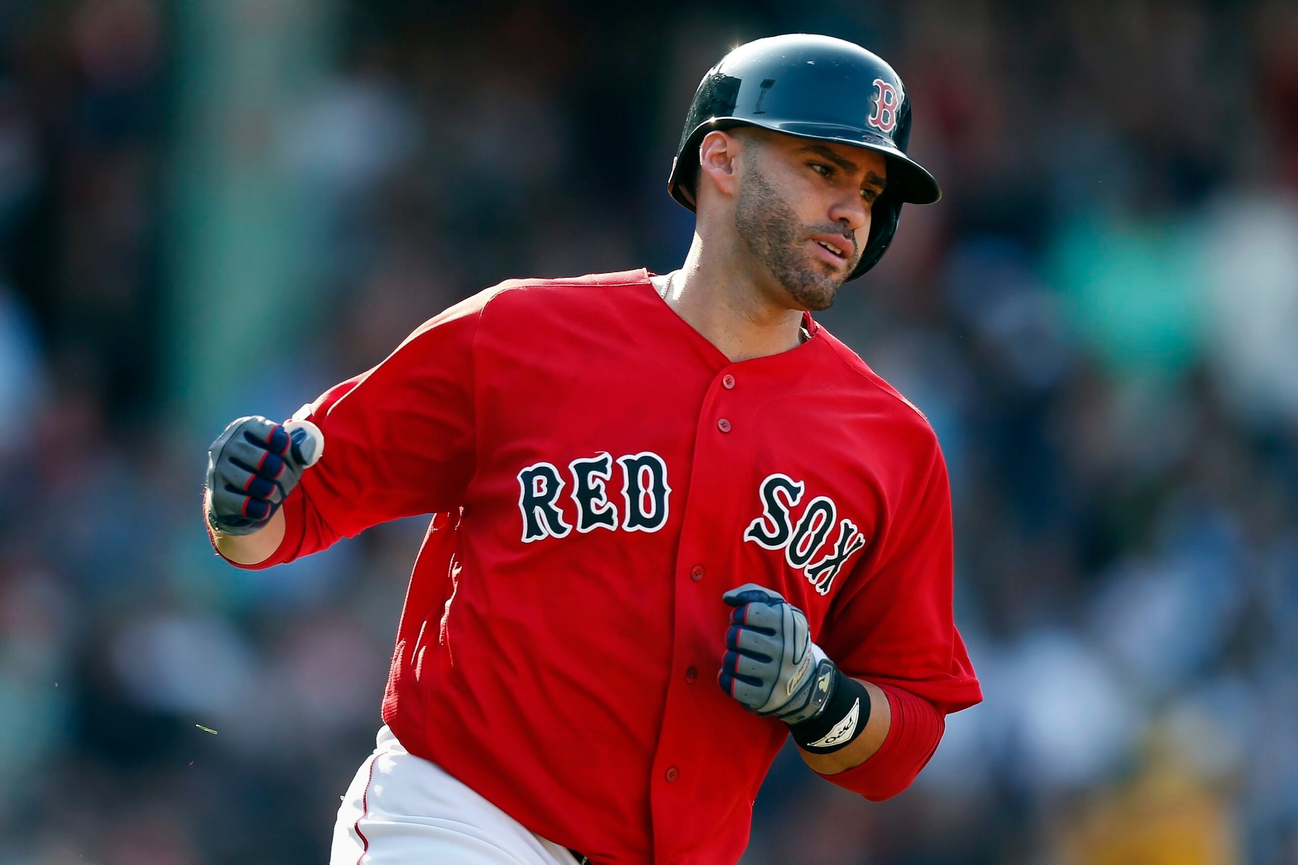 J.D. Martinez scratched with back tightness