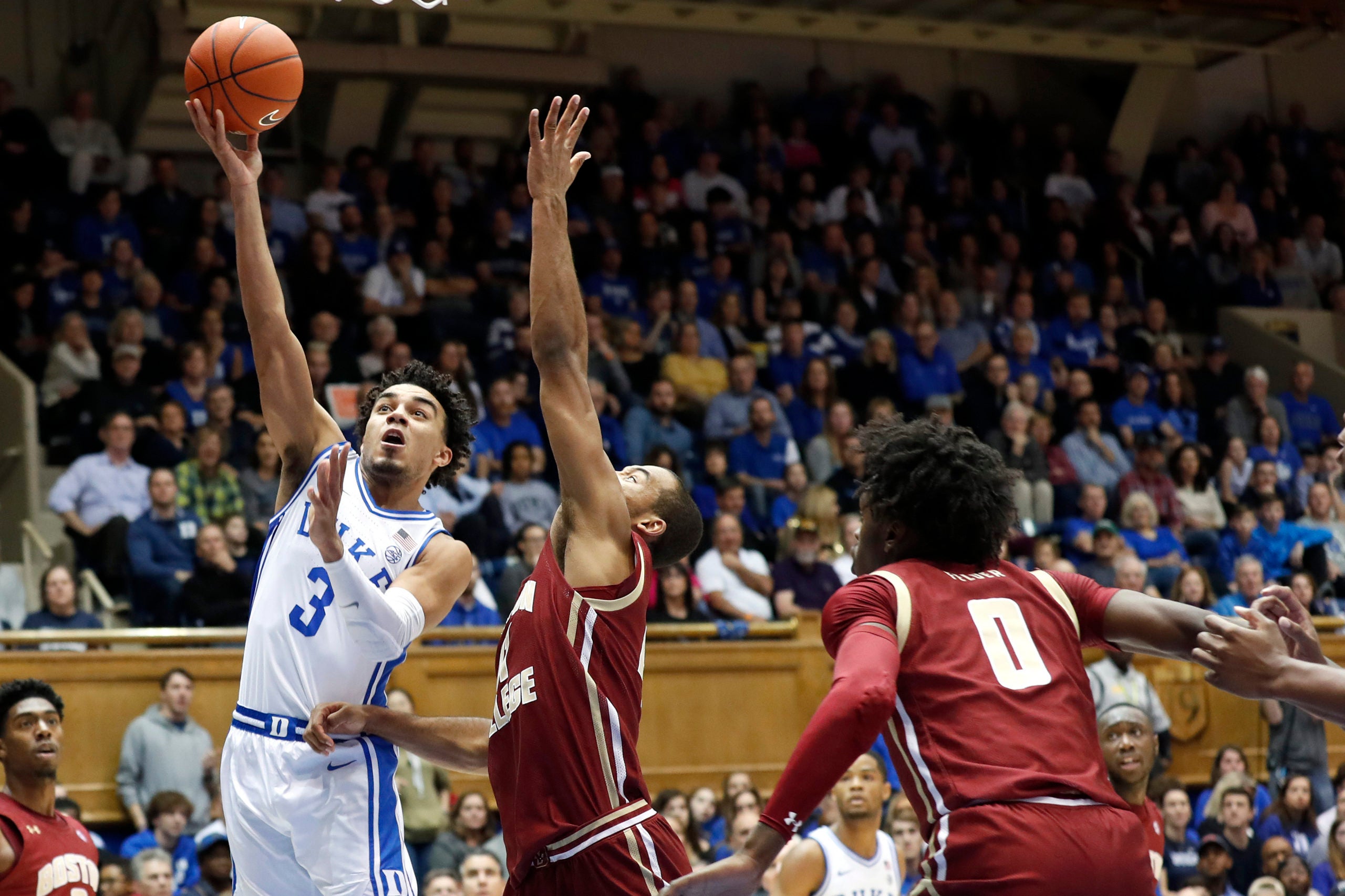 Matthew Hurt, Tre Jones help No. 2 Duke beat Boston College 88-49